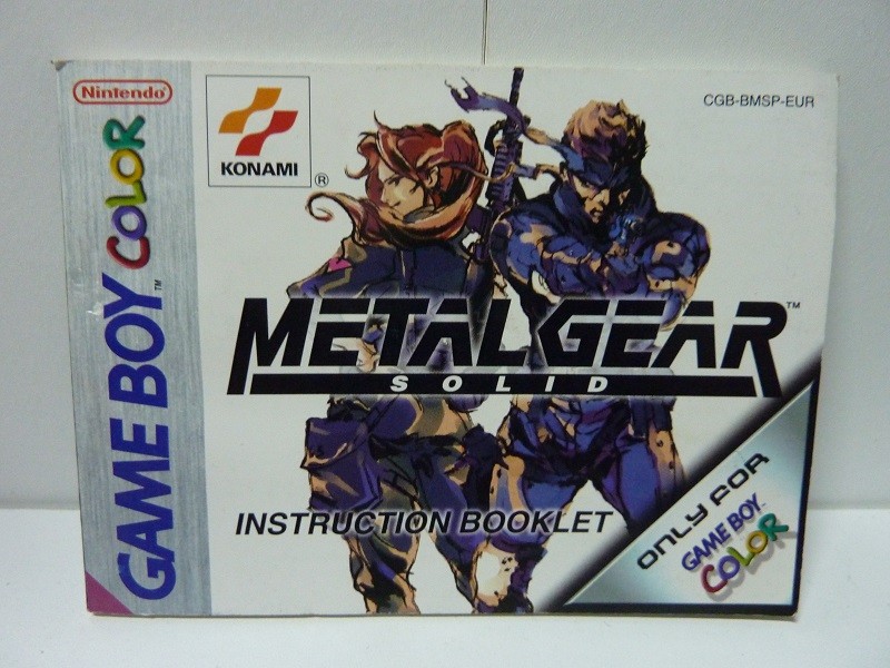 NOTICE DE METAL GEAR SOLID Game Boy Color Pal/Euro - Retrogameshop