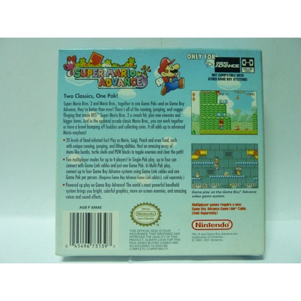 SUPER MARIO ADVANCE + STRATEGY GUIDE Usa - Retrogameshop